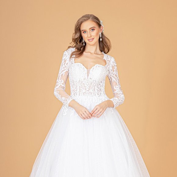 GLS Collective | Dresses | New Long Hug Shoulder Wedding Dress With Cut ...